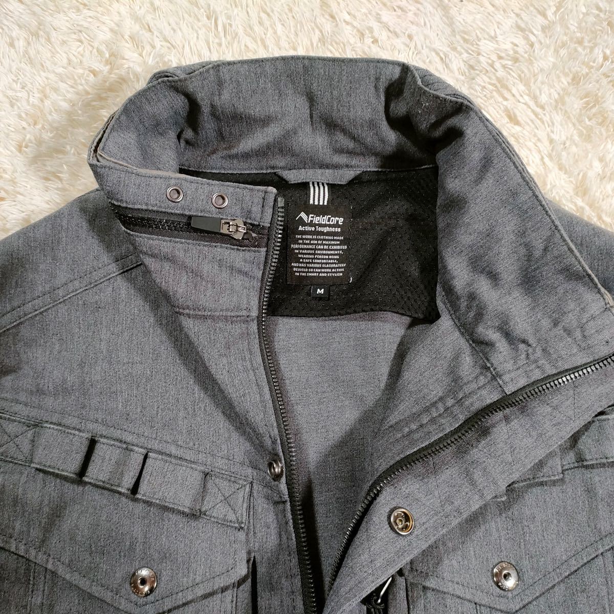 WORKMAN ワークマン FieldCore 4D 超撥水 ストレッチ フィールドジャケット アウトドア バイク 釣り 細身シルエット M グレー メンズ(Mサイズ)｜売買されたオークション ...