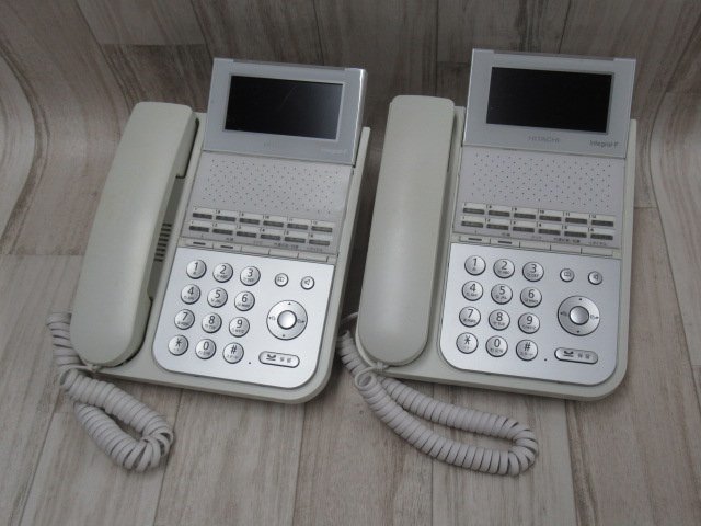 Ω t10524 保証有 HITACHI ET-12iF-SDW 日立 integral-F 12ボタン電話機 16年製 2台セット 祝 ...
