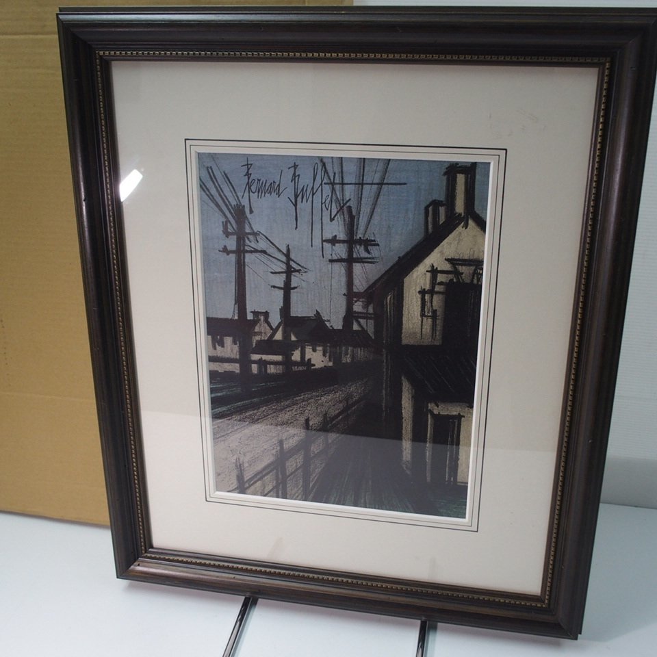 m002 URA 153 Bernard Buffet ベルナール ビュッフェ 村への道 絵画 リトグラフ 額装 art 美術 120(石版画、リトグラフ)｜売買されたオークション情報 ...
