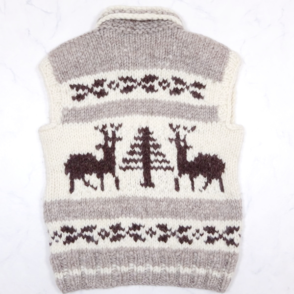 極 カナダ製 ISLANDER カウチンセーター ベスト トナカイ柄 メンズM相当 cowichan sweater made in canada(Mサイズ)｜売買されたオークション情報 ...