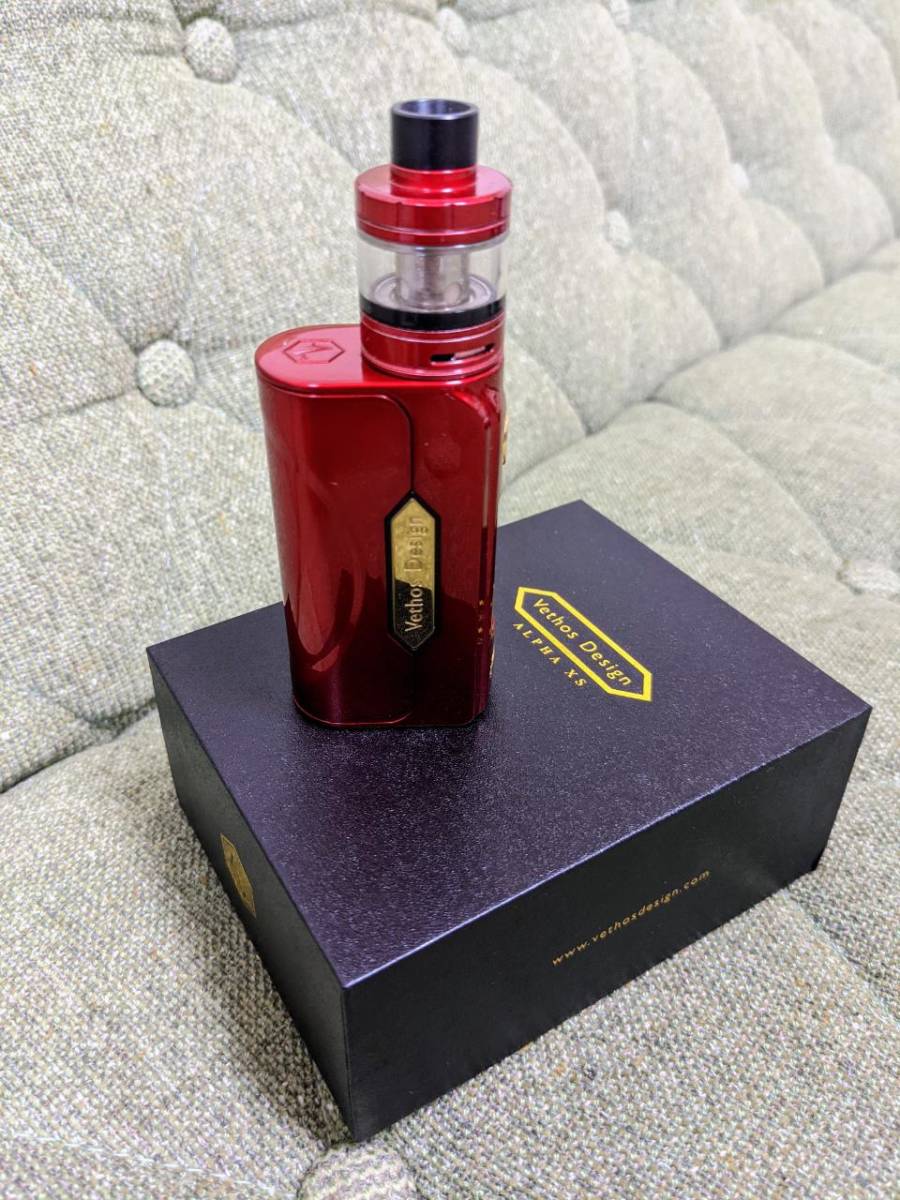 MOD 爆煙 電子タバコ Vethos Design Alpha XS KIT フェラーリレッド 18650バッテリー＆充電器付き(その他 ...