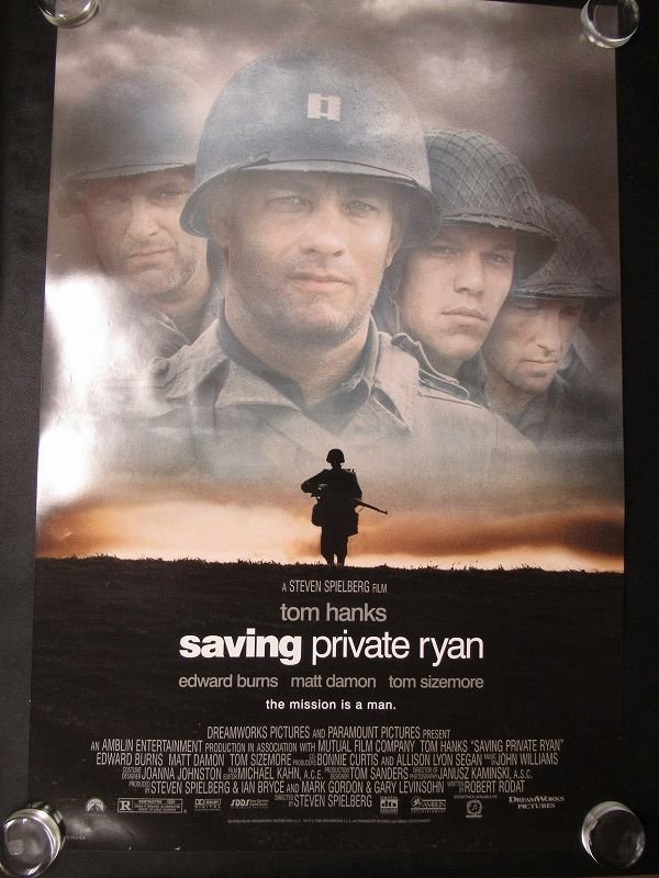 〇A370/US版 1シート 映画ポスター saving private ryan プライベート ライアン スティーヴン スピルバーグ/トム ハンクス 他(映画)｜売買されたオークション情報 ...