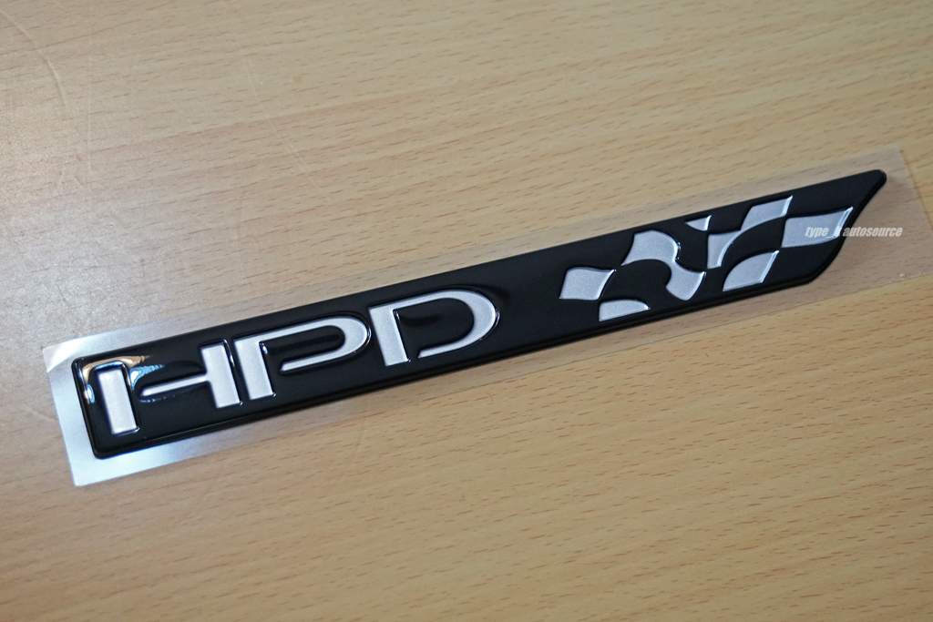 USホンダ純正 HPD ブラック エンブレム HONDA PERFORMANCE DEVELOPMENT USDM北米JDM CIVIC ...