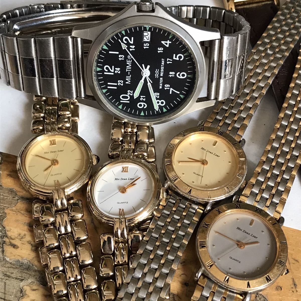 全て フランス ムーブメントの 腕時計 20本 大量 まとめ 部品欠品無し Pierre.Lannier Moi.Deux.Leur ...