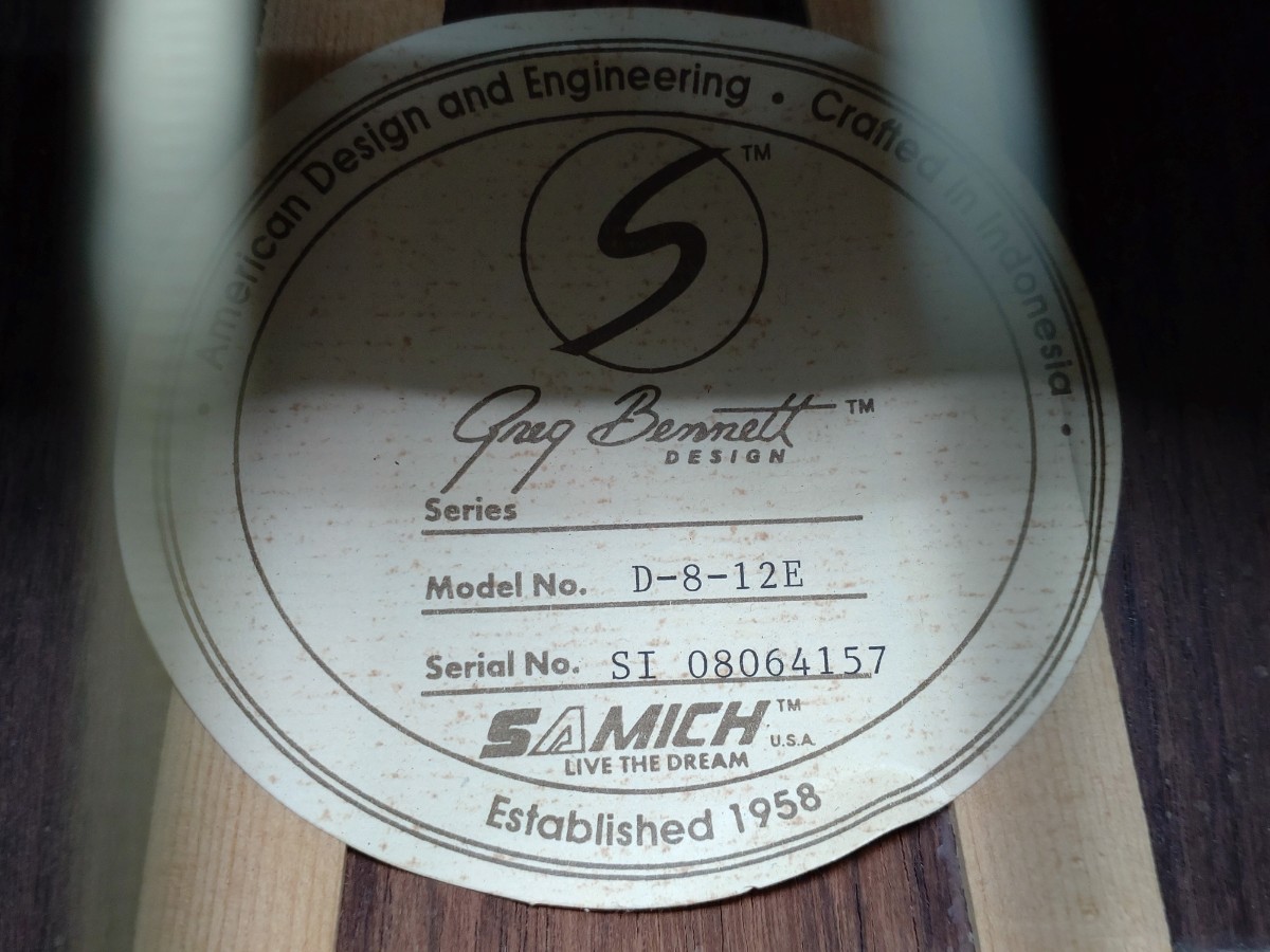 SAMICH Greg Bennett アコースティックギター D-8-12E 12弦 単板 キズあり(その他)｜売買されたオークション情報 ...