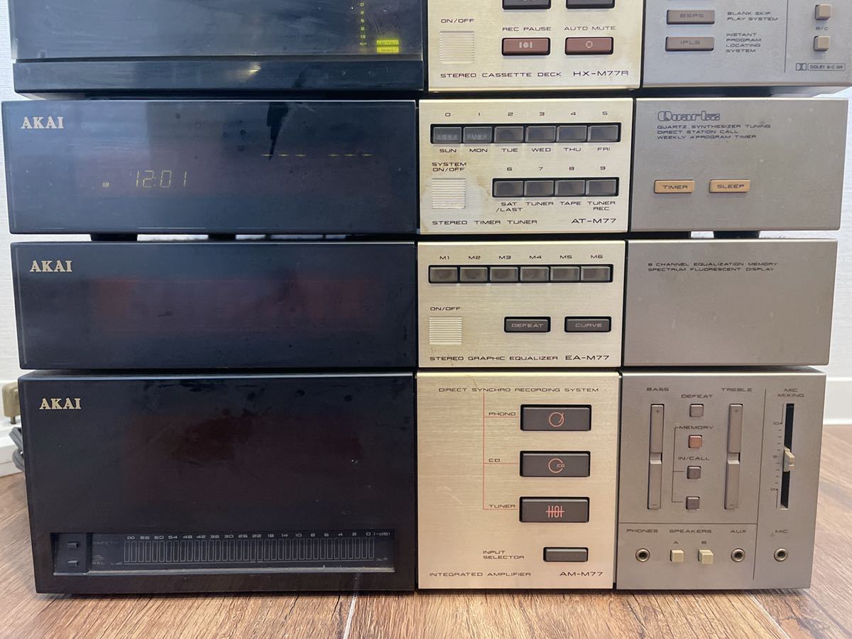 AKAI アカイ HX-M77R STEREO CASSETTE DECK AT-M77 EA-M77 AM-M77 カセットデッキ(一般 ...