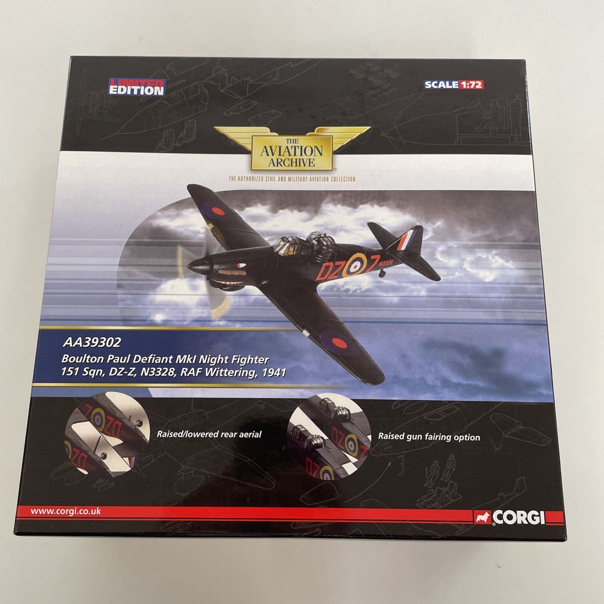 CORGI コーギー 1:72 Boulton Paul Defiant MkⅠ Night Fighter 151 Sqn DZ-Z ...