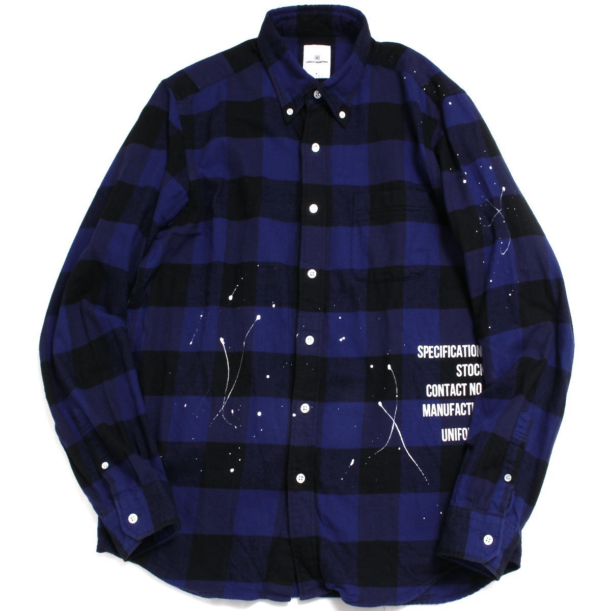 20AW uniform experiment FLANNEL CHECK DRIPPING B.D SHIRT 定価28 000円 4 ...