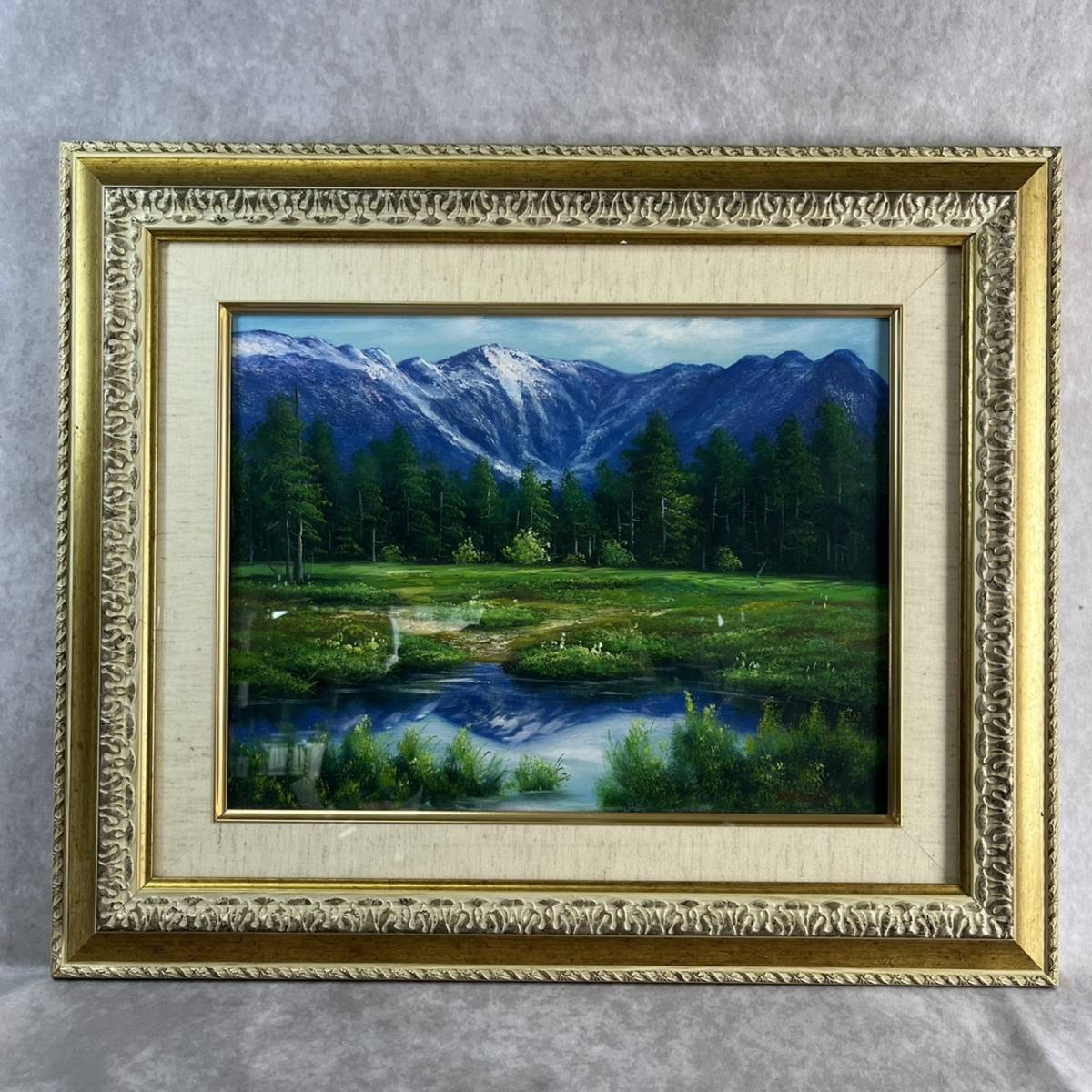 S.Ruzuki サイン有 風景画 森林 山 池 川 自然 油彩 肉筆絵画 額入(自然、風景画)｜売買されたオークション情報、yahooの商品 ...