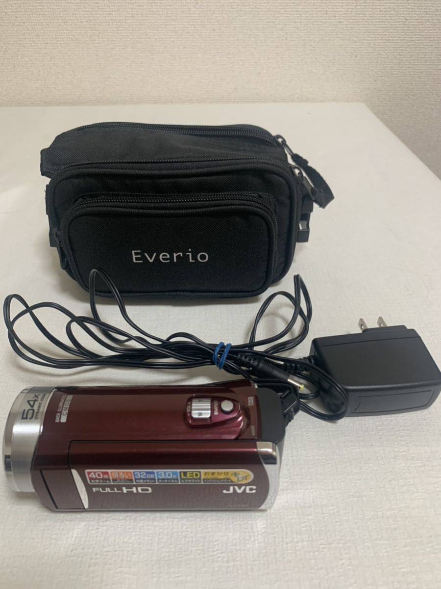 JVC EVERIO GZ-E265-Rビクター エブリオ ビデオカメラ FULL HD ビクター ACアダプター バッテリー付(ビクター ...