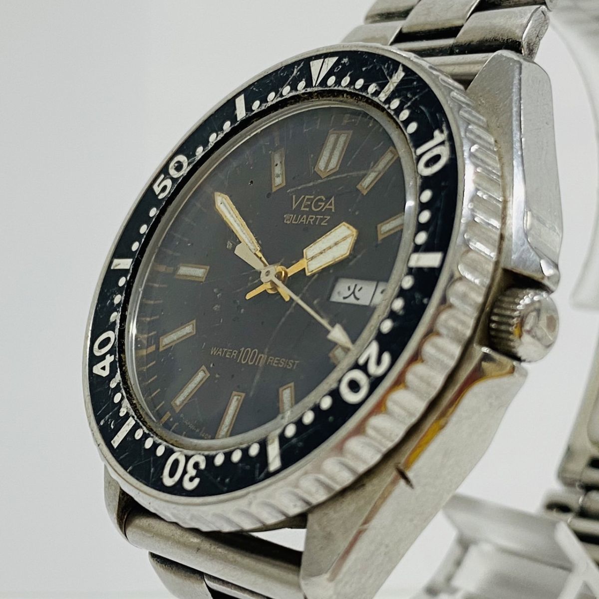 H412-I47-328 CITIZEN シチズン 1408-394551 VEGA ヴェガ QUARTZ クォーツ メンズ デイデイト 逆 ...