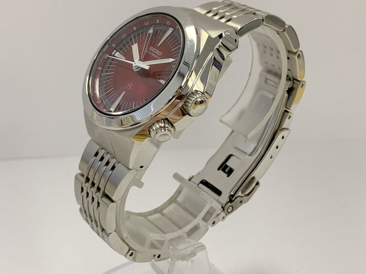I408-O36-100 SEIKO セイコー メカサス S 4S12-0010 25石 レッド文字盤 デイト 裏スケ メンズ 自動巻き 稼働 腕時計 ⑥(その他)｜売買されたオークション情報 ...
