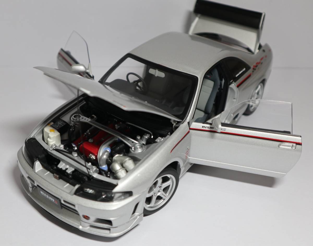AUTOart オートアート 1/18 No.77326 NISMO SKYLINE GT-R R-TUNE R33 SILVER W ...