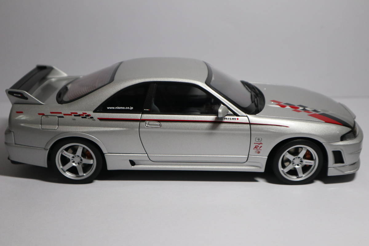 AUTOart オートアート 1/18 No.77326 NISMO SKYLINE GT-R R-TUNE R33 SILVER W ...