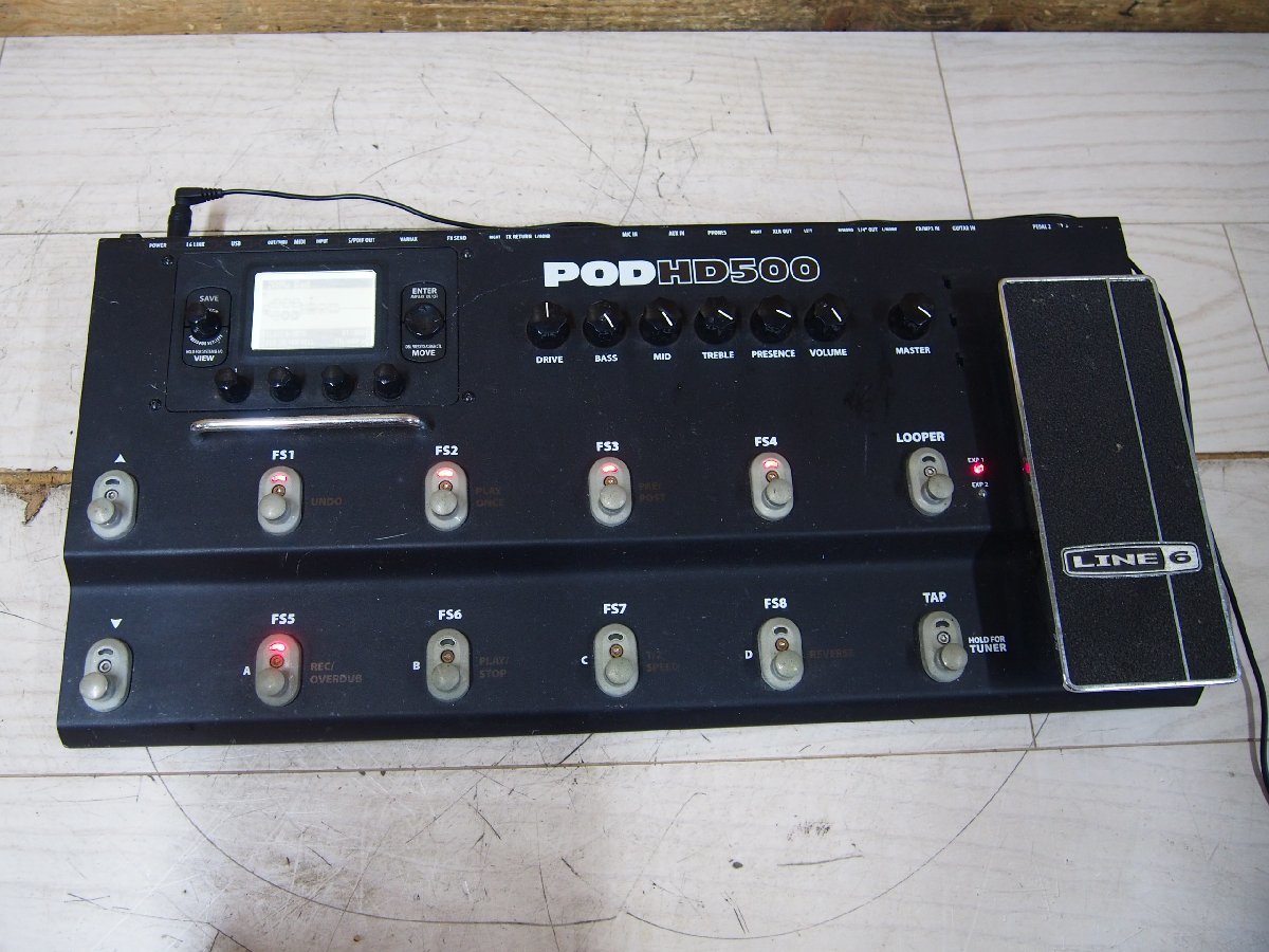 2F0414-17 LINE6 ライン6 マルチエフェクター POD HD500 アンプシュミレーター 本体のみ ジャンク(マルチエフェクター ...