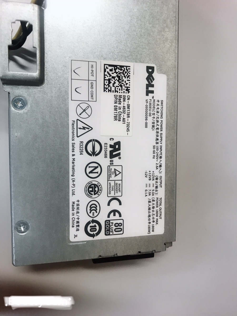 良品 電源ユニット/パワーサプライ 適用する DELL OptiPlex 780 790 990 7010 9010 USFF F180EU ...