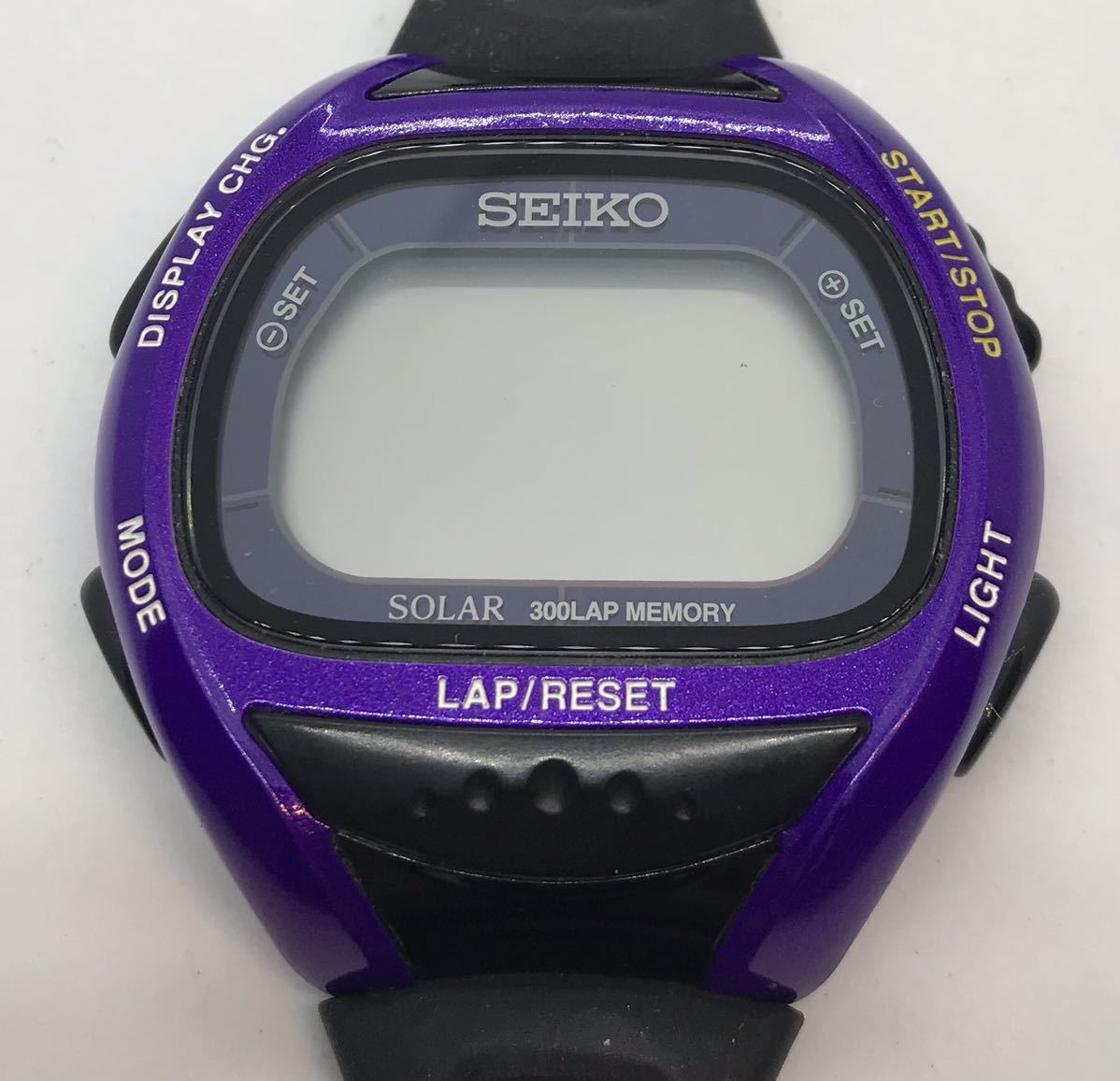 775-0411 SEIKO 腕時計 S680-00A0 ラバーベルト パープル×ブラック 不動品 動作未確認(セイコー)｜売買された ...