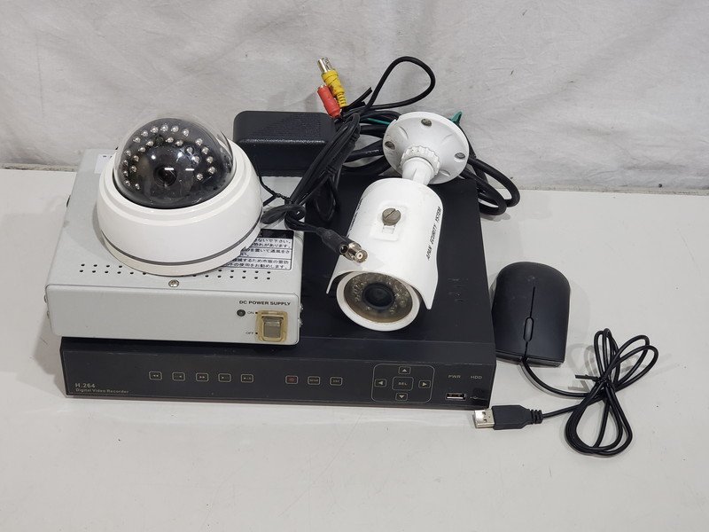 現状品 メーカー不明 DVR 2TB AF-0813R + カメラ PF-AHD3211F VD-A2105IR + DC12V電源 初期化 ...