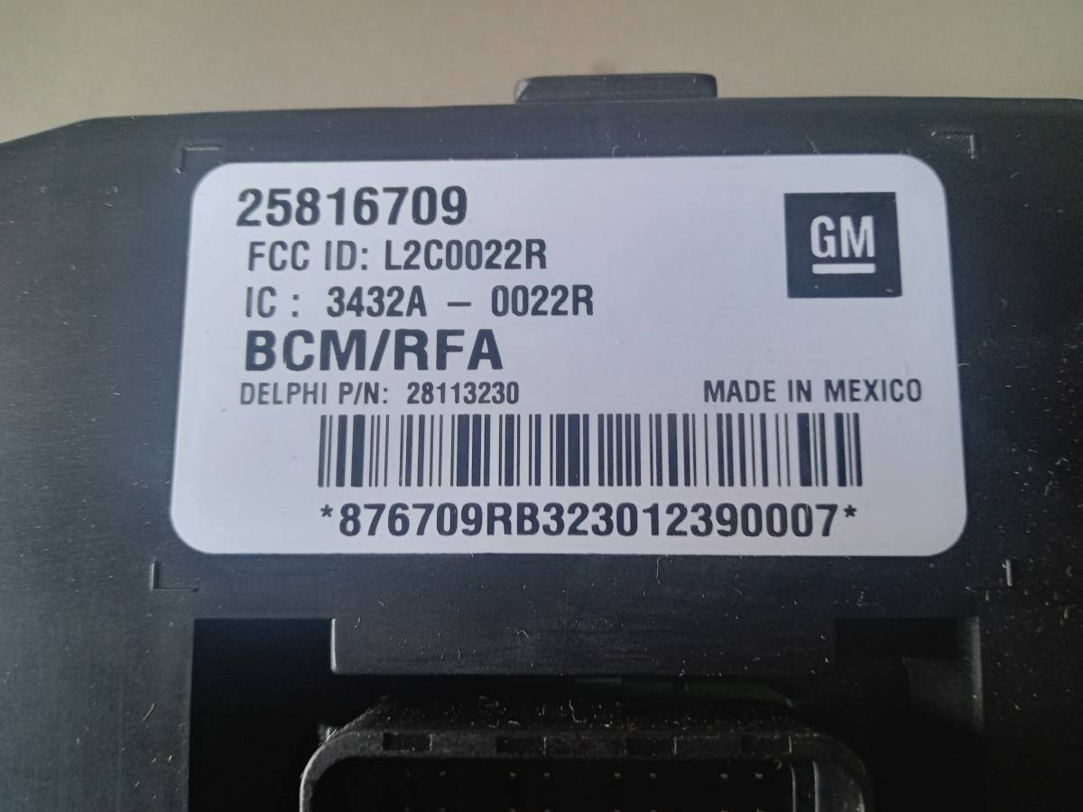 ハマー H3 BCM 25816709 ボディーコントロールモジュール 純正(シボレー用)｜売買されたオークション情報、yahooの商品情報を ...