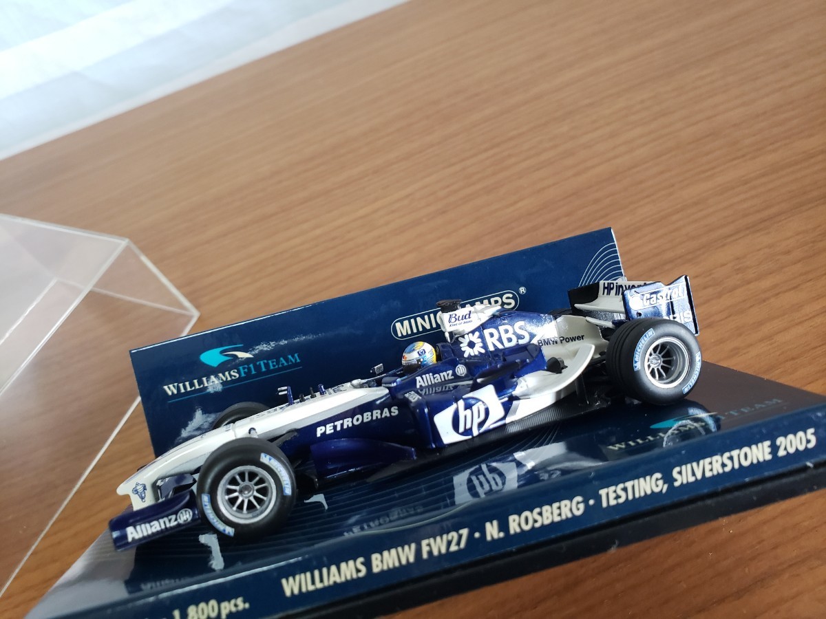 MINICHAMPS 1/43 Williams BMW FW27 N.ROSBERG TESTING SILVERSTONE 2005 ...