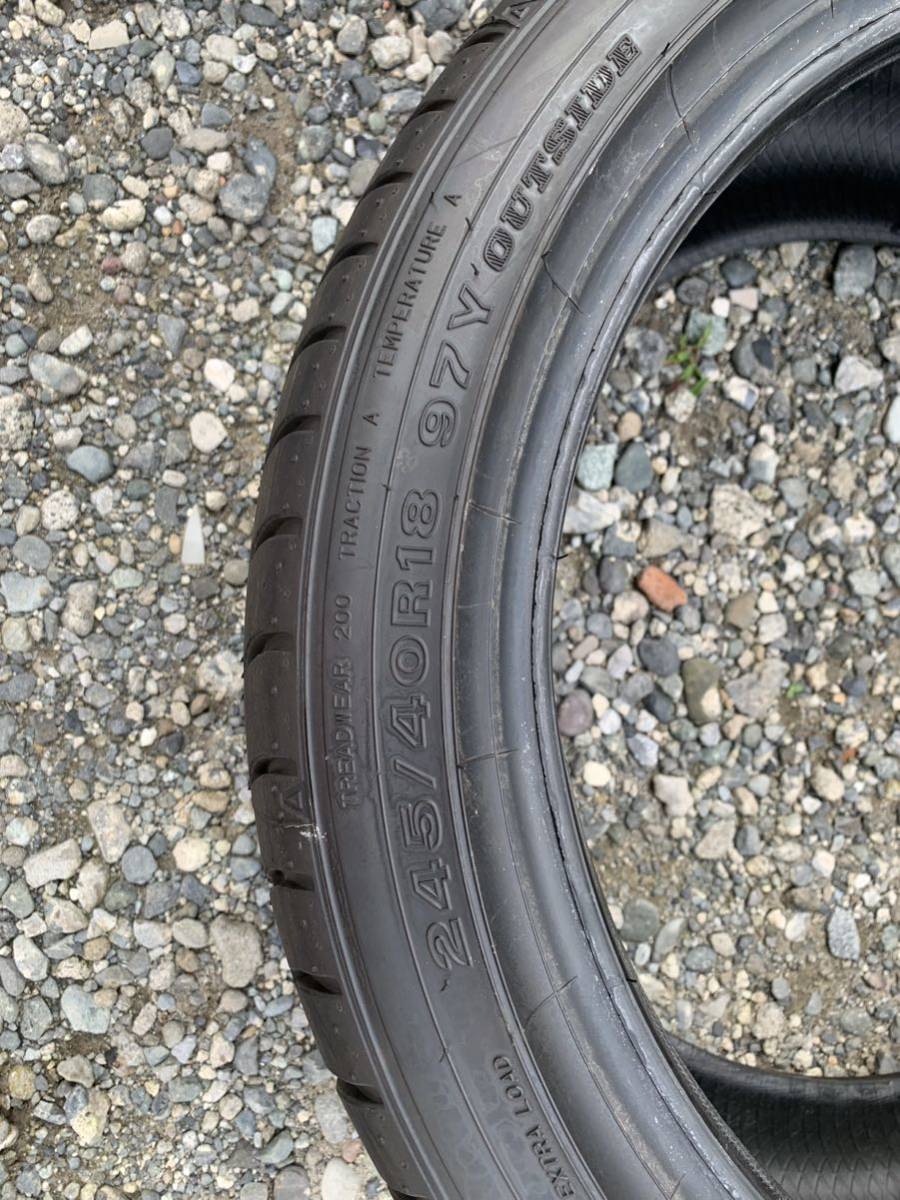 23年製ほぼ新車外し DUNLOP SP SPORT MAXX GT 600A 245/40R18 GS スバルWRX S4 STI AUDI A4 A5 A6 S4 等 ダンロップ スポーツ ...