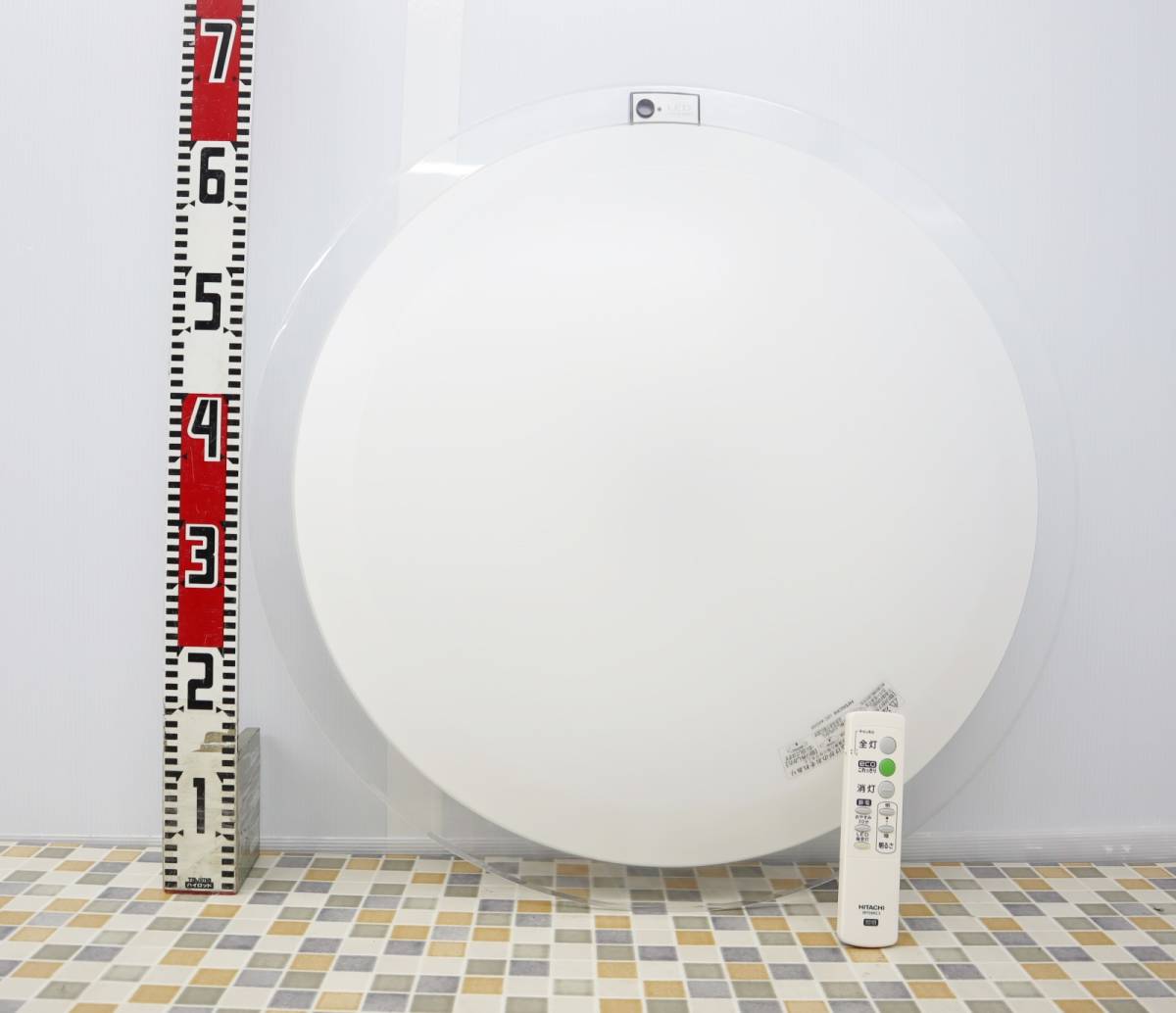 天井照明 ｜洋風シーリングライト｜HITACHI 日立 LEC-AA500 8畳用｜蛍光灯照明器具 リモコン付き 50/60Hz N3924 ...