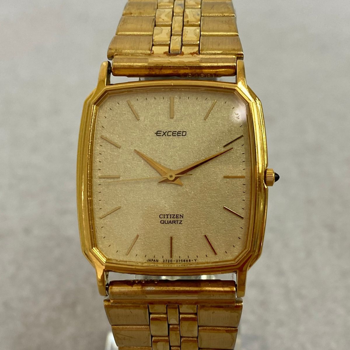 M362-C3-224 CITIZEN EXCEED シチズン エクシード QUARTZ クォーツ 2730-273508 ゴールド文字盤 ...