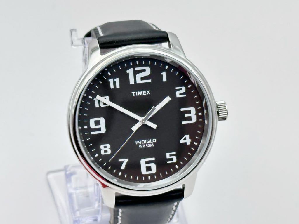 5-18 タイメックス TIMEX ビッグ イージー リーダー ブラック 黒 T28071 メンズ レザー 革ベルト アナログ 腕時計 ⑤ ...