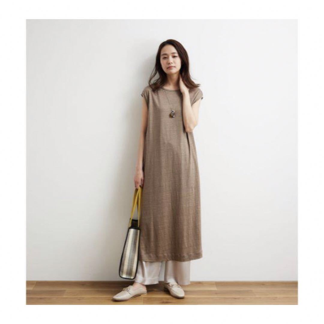 PLST プラステ インナーワンピ付き フレンチリネンジャージーワンピース(プラステ)｜売買されたオークション情報、yahooの商品情報をアーカイブ公開 - オークファン（aucfan.com）