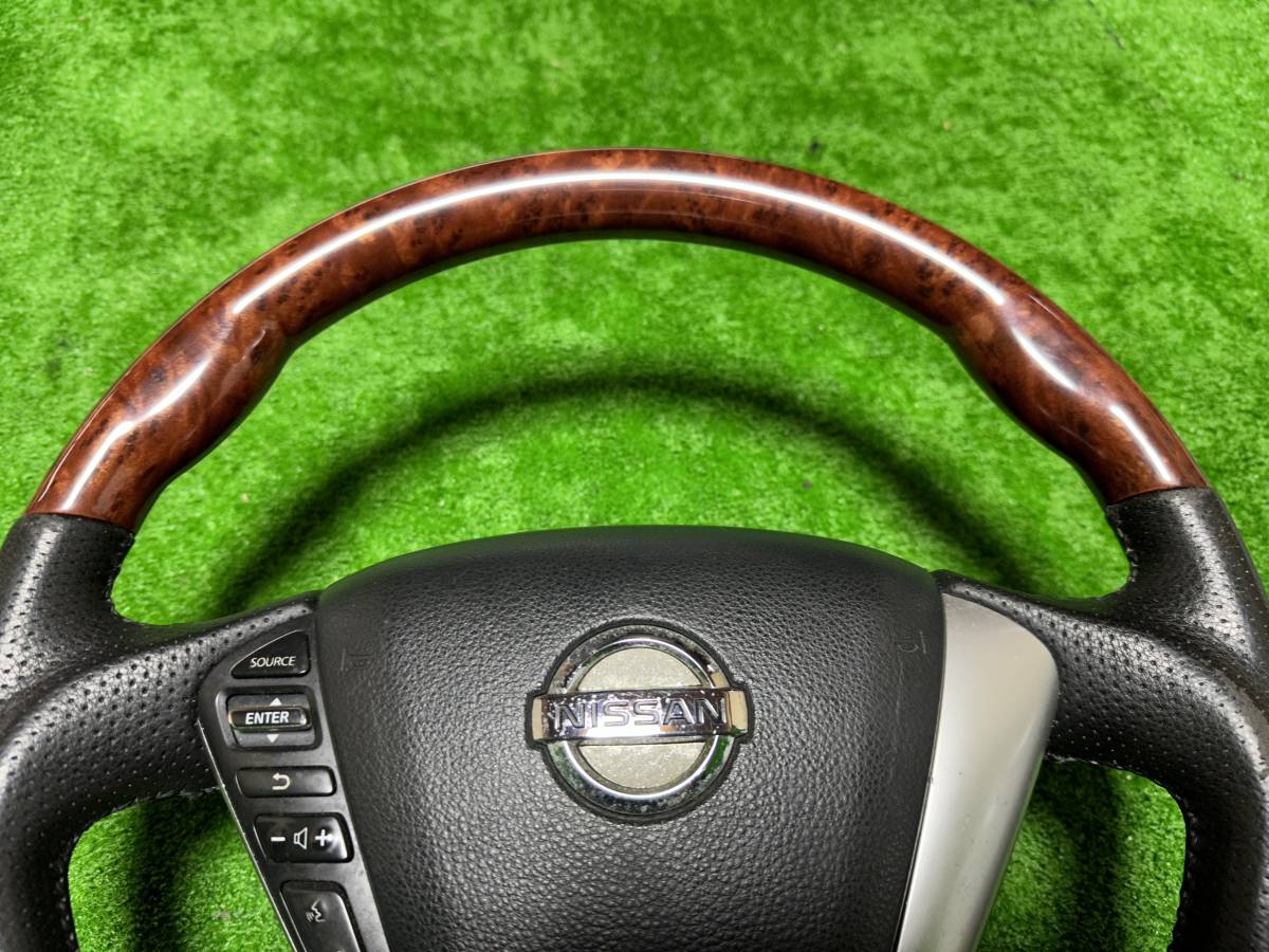 E52 エルグランド ハンドル ステアリング 前期 後期 ハイウェイスター ライダー 純正 本革 レザー TE52 PE52(ステアリング、ハンドル本体)｜売買されたオークション情報 ...