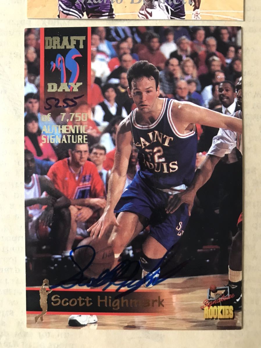 〜直筆サインカード4種 Mario Bennett Travis Best Scott Highmark Sam Mitchell ...