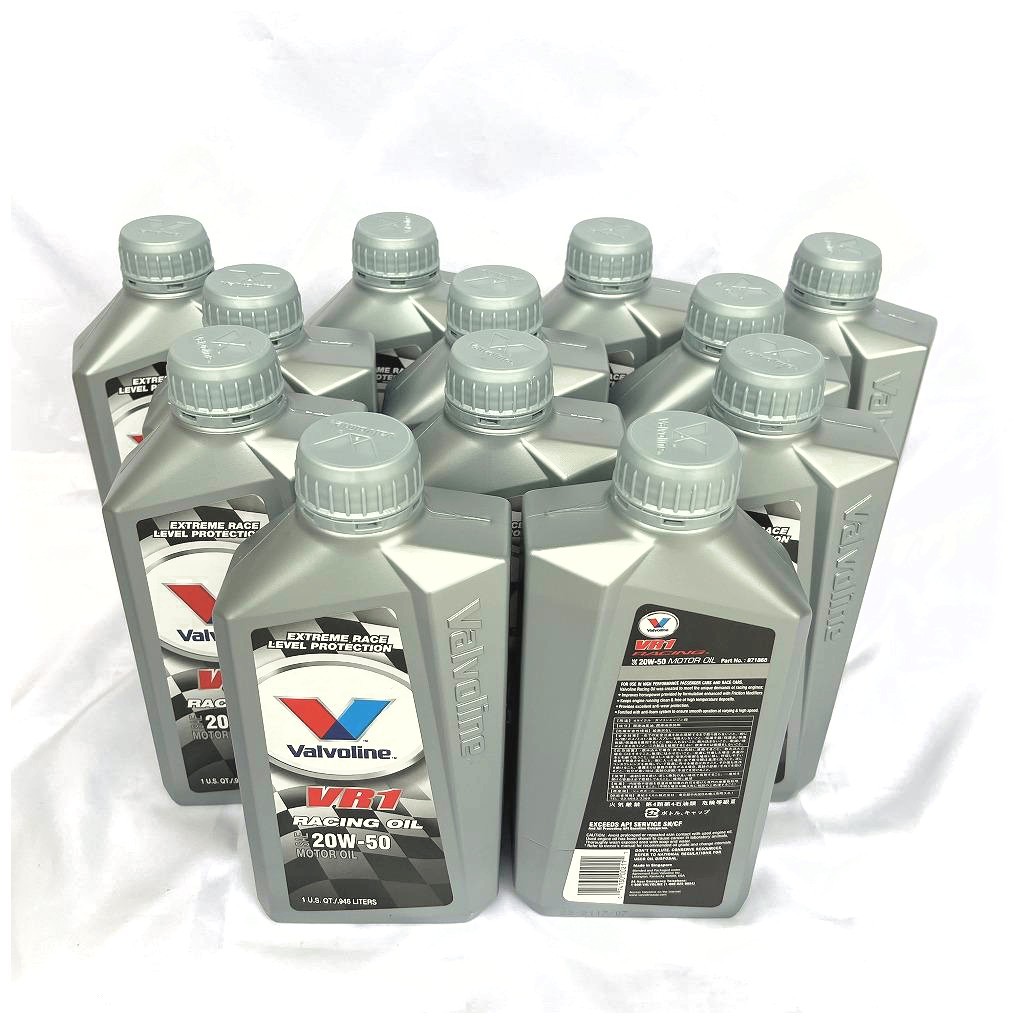 12本セット販売 Valvoline VR1 Racing バルボリン VR1 レーシング 20W-50 1QTボトル 946ml SN ...