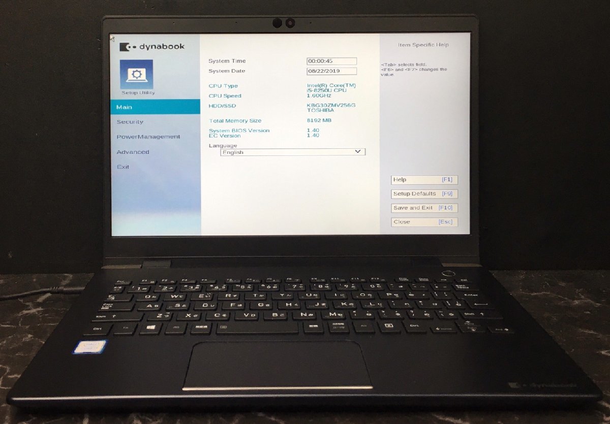 1円 ジャンク dynabook G83/M / 第8世代 / Core i5 8250U 1.60GHz / メモリ 8GB / SSD ...