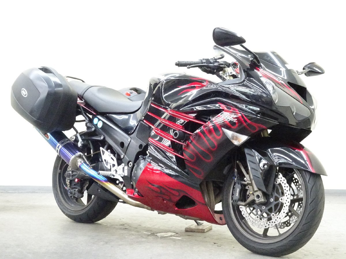 最終出品 カワサキ ZZ-R1400 動画有 ローン可 サイドパニア付 カスタム車 マフラー改 ZXT40A フルカウル ツアラー ZX ...