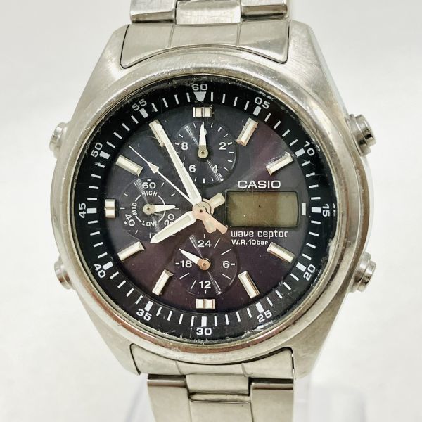 L028-I57-373 CASIO カシオ WVQ-500DJ wave cepter ウェーブセプター クロノグラフ 電波ソーラー 腕時計 デジアナ メンズ 時計 ①(その他)｜売買された ...