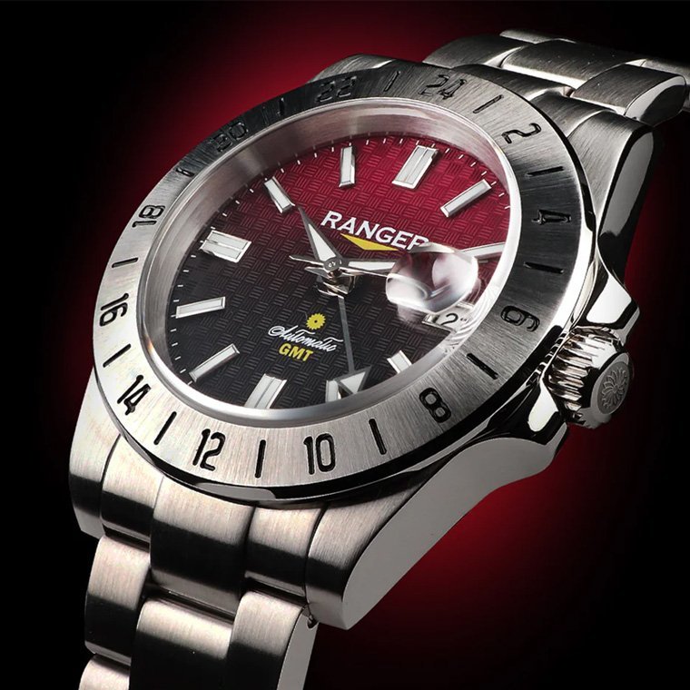 最新作 WANCHER RANGER4 赤富士/AKAFUJI 機械式自動巻き 腕時計 GMT ハック機能 21600ハイビート 夜光塗料 撮影品 1円 /RG4(3針（時、分、秒）)｜売買さ ...