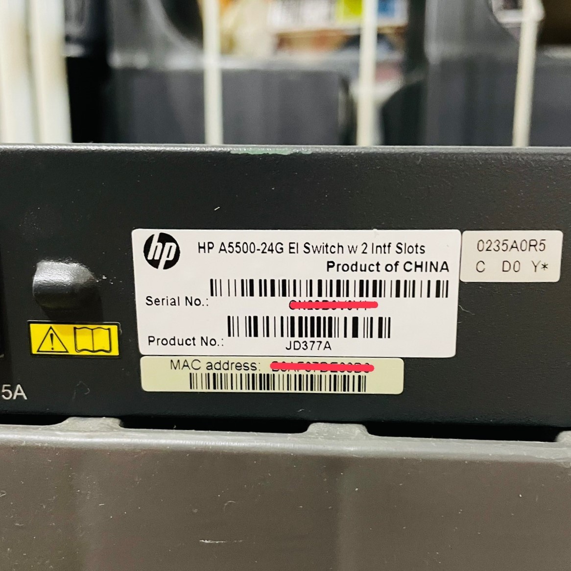 H03 通電OK HP 5500 Series Switch JD377A A5500-24G EI スイッチ w 2 Intf ...
