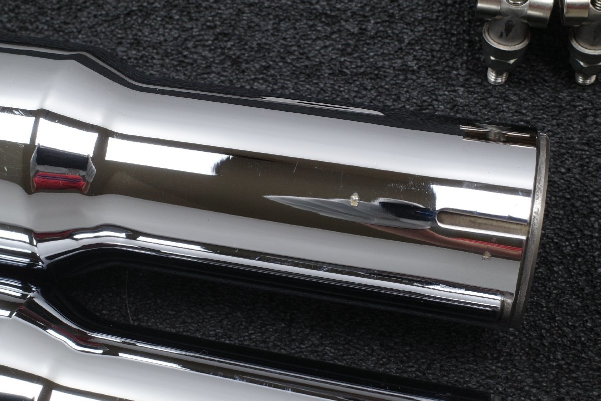 95~16 ダイナ FXD FXDL モーターステージ ブラス 63スラッシュ スリップオン マフラー サイレンサー(ハーレーダビッドソン用 ...