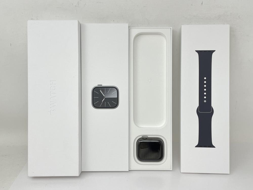 SU111 超 保証有 Apple Watch Series9 Cellular 45mm グラファイトステンレス スポーツバンド ...
