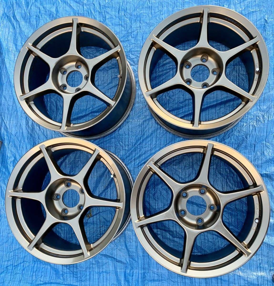 日本製 Buddy Club P1-Racing P1レーシング 軽量ホイール ブロンズ 17インチ 8J +32 9J +37 PCD114 ...