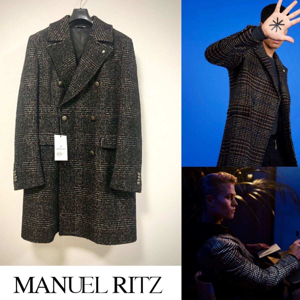 12.1万 MANUEL RITZ マニュエル アルスター ポロコート チェスターコート グレンチェック ラルディーニ タリアトーレ 正規店購入(Lサイズ)｜売買されたオークション情報 ...