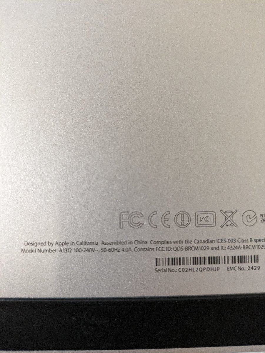 Apple iMac 27-inch Mid 2011 A1312 macOS High Sierra再インストール Intel Core ...