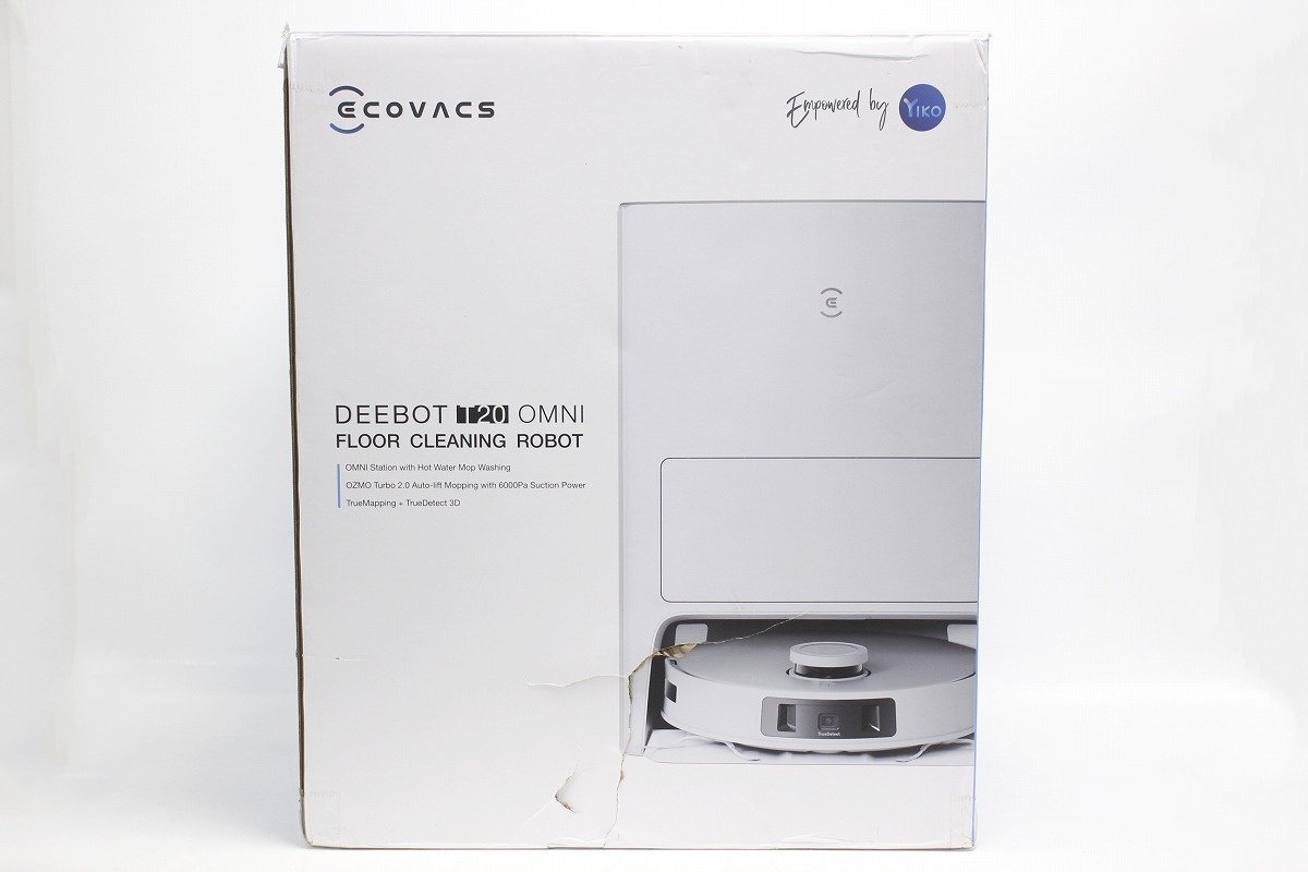 ECOVACS エコバックス DEEBOT T20 OMNI 床掃除ロボット DLX23 ステーション CH2232 ロボット掃除機 2023年製 12-E015X/1/180(ロボットタイプ ...