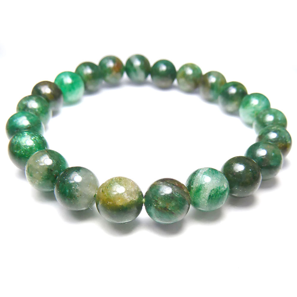 国内入手困難 天然石 euchlorite kmate ユークロライト ユークロリン 8mm 硫酸塩鉱物 ブレスレット euc08001(天然 ...