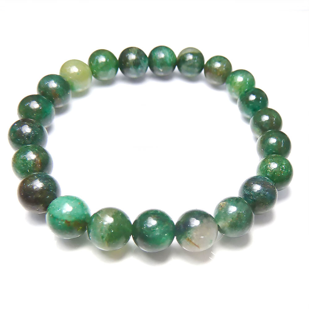 国内入手困難 天然石 euchlorite kmate ユークロライト ユークロリン 8mm 硫酸塩鉱物 ブレスレット euc08001(天然 ...