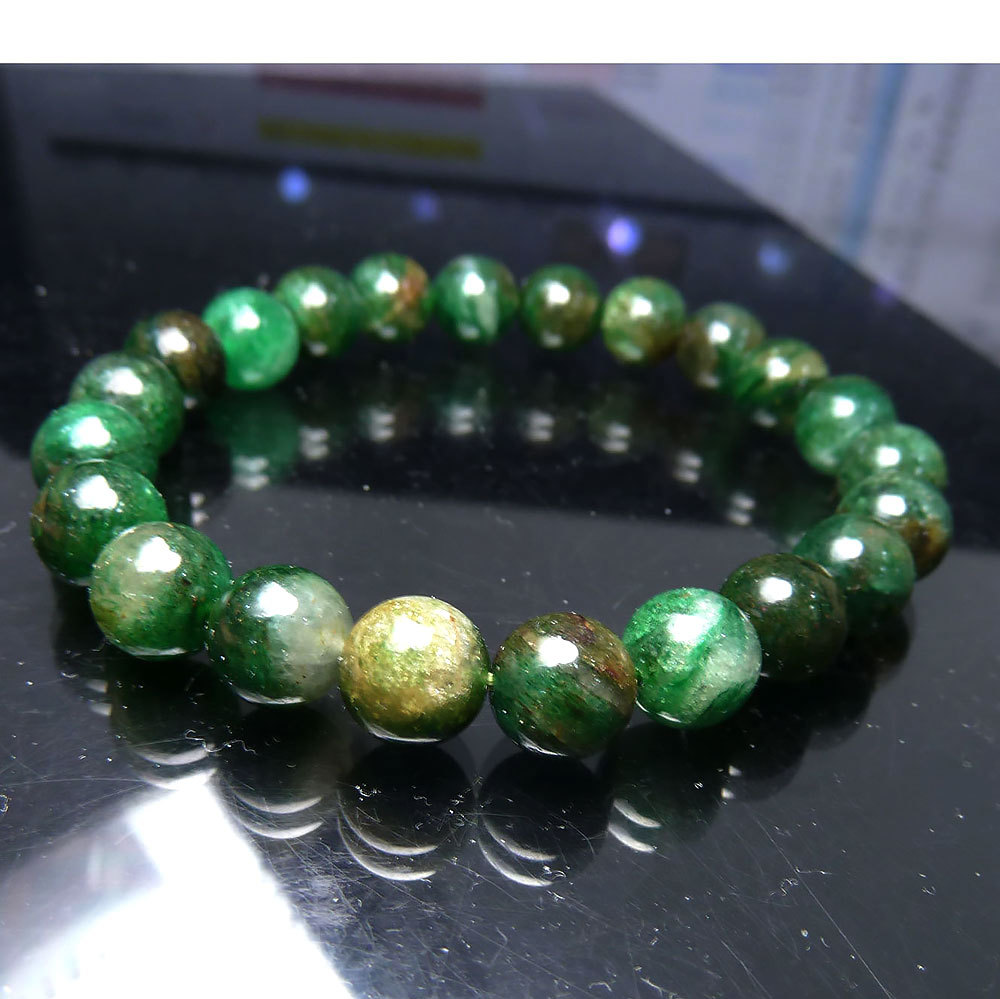 国内入手困難 天然石 euchlorite kmate ユークロライト ユークロリン 8mm 硫酸塩鉱物 ブレスレット euc08001(天然 ...