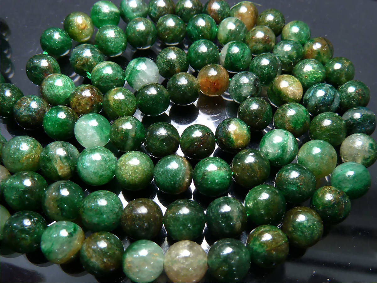国内入手困難 天然石 euchlorite kmate ユークロライト ユークロリン 8mm 硫酸塩鉱物 ブレスレット euc08001(天然 ...