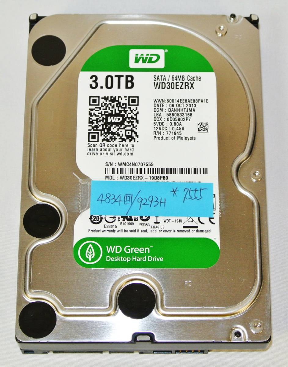 WESTERN DIGITAL 3.5インチ SATA HDD 3TB WD30EZRX 3TB SATA600 / 品 /クリックポスト発送 ...