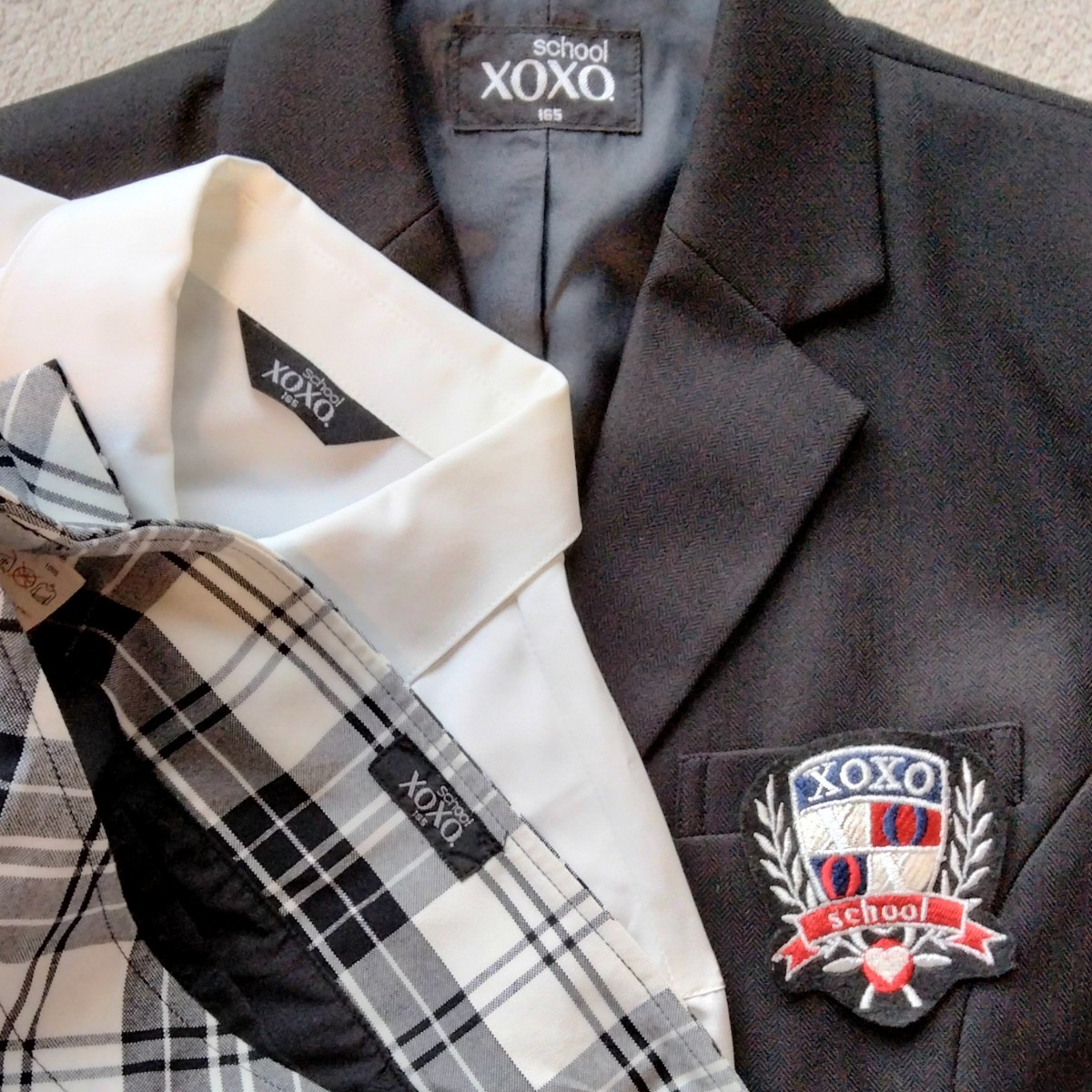 165_160_フォーマル_スーツ_セレモニー_セット_卒服_制服風_XOXO_キスキス_卒業式_コーディネート(160（155cm～）以上)｜売買されたオークション情報、yahooの商品情報 ...