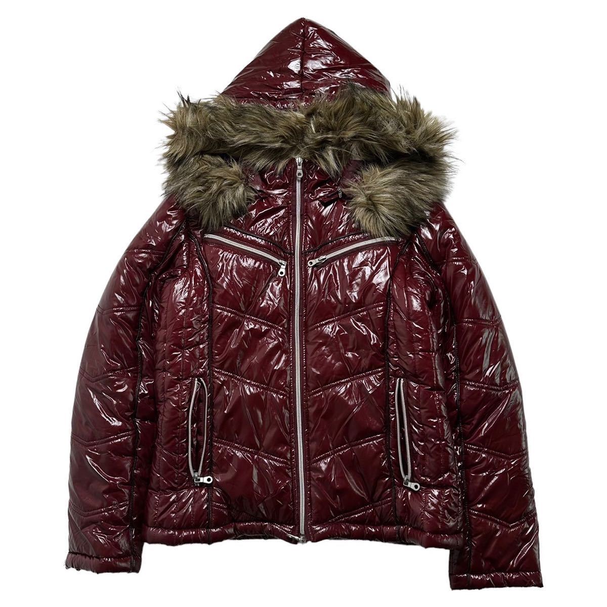 RARE Japanese Label semantic design Y2K fur down jacket 14th addiction share spirit 00s ...